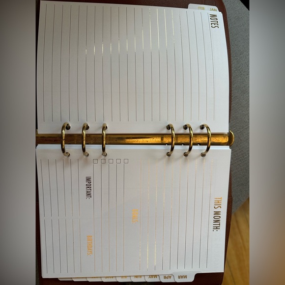 CITY/FF | Office | 224 Tabbed Calendar Fit Louis Vuitton Agendas Pm Mm Gm Refill Paper Bundle ...